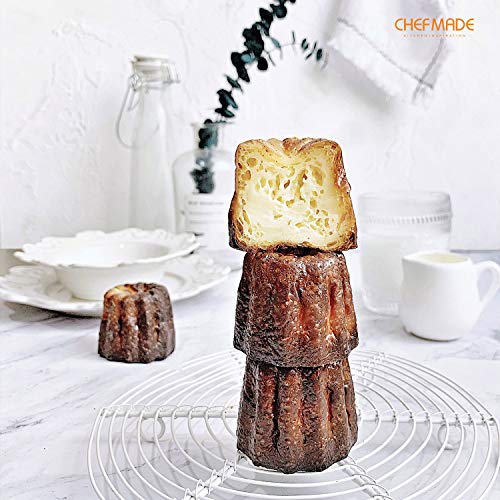 CHEFMADE – Cannele Cake Pan – 12-Cavity Non-Stick – Champagne Gold ...